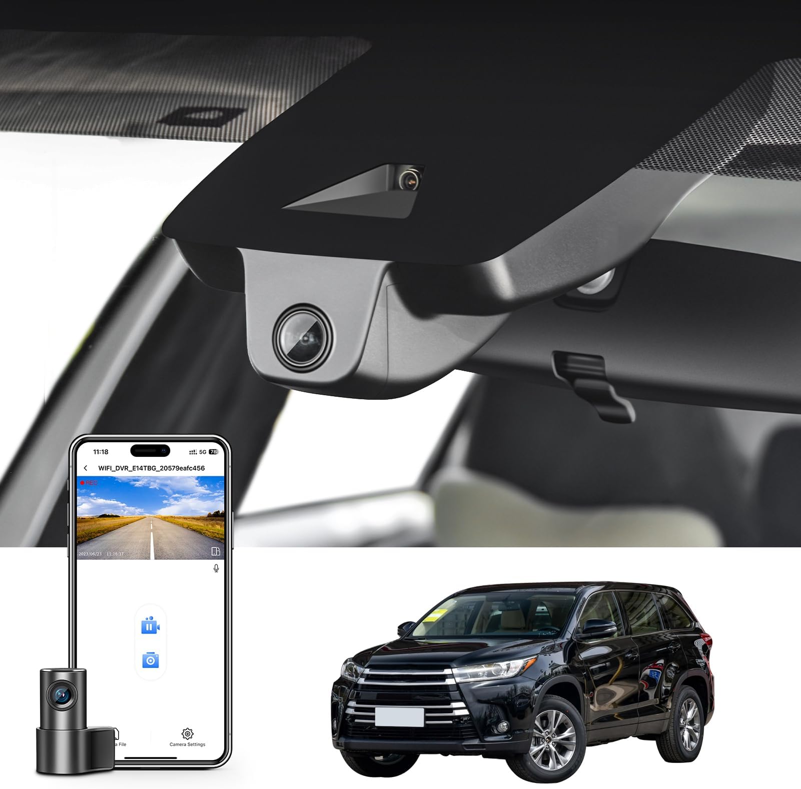 Amazon.com: mangoal Front 4K & Rear 1080p Dash Cam Custom fit for ...