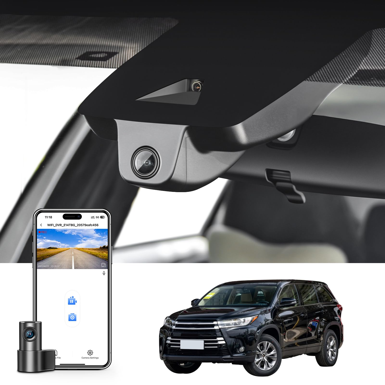 Amazon.com: mangoal Front 4K & Rear 1080p Dash Cam Custom fit for ...