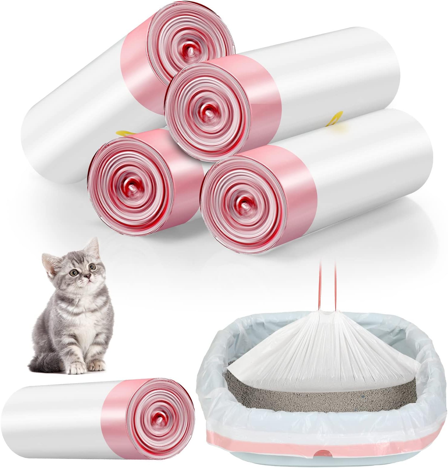 Amazon.com : Colarr 50 Count Extra Disposable Large Cat Litter Box ...