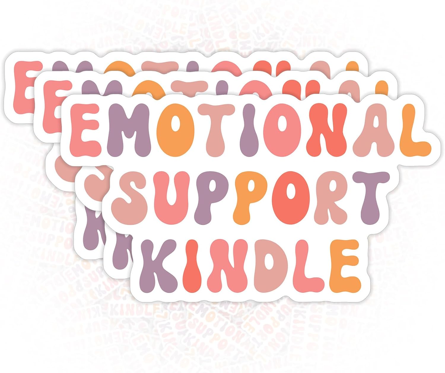 Amazon.com: (3Pcs) Emotional Support Stickers Reading Book Lover ...