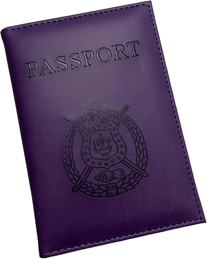 Amazon.com | Omega 1911 Psi Phi Purple Passport Cover Holder Vegan ...