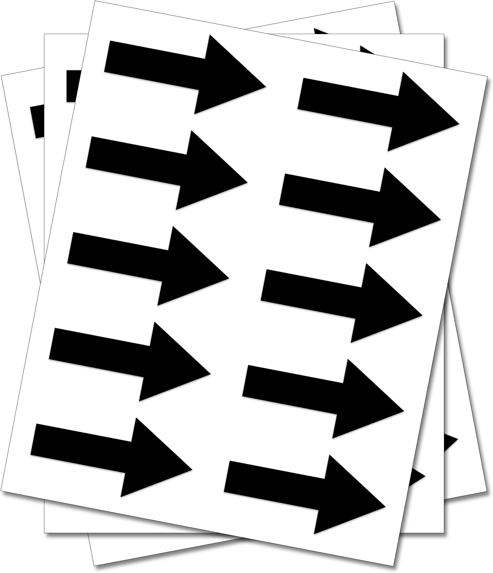 50 Black Arrows - Removable Self Adhesive Waterproof Durable Vinyl ...