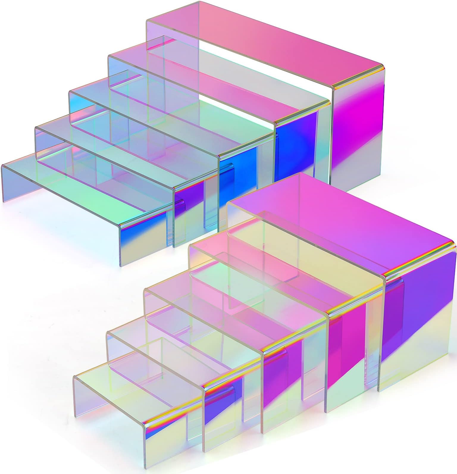 Amazon.com: Tuanse 10 Pieces Acrylic Display Risers Dessert Display ...