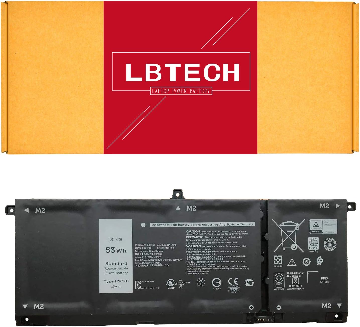 Amazon.com: LBTECH H5CKD Battery for Dell Vostro 5300 5401 5501 ...