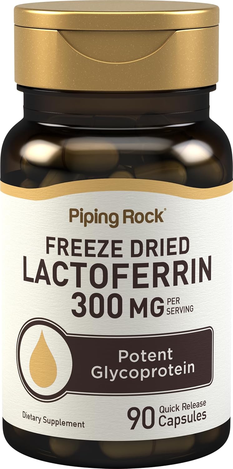 Amazon.com: Piping Rock Lactoferrin Supplements | 300mg | 90 Capsules ...