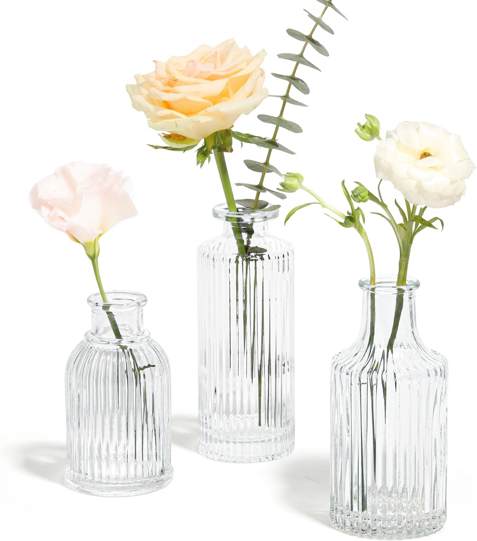 Amazon.com: ART & ARTIFACT Mini Vases for Flowers - Small Glass Vases ...