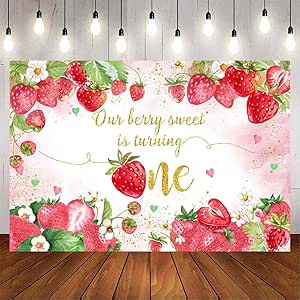 Amazon.com : Our Berry Sweet is Turning One Birthday Background ...