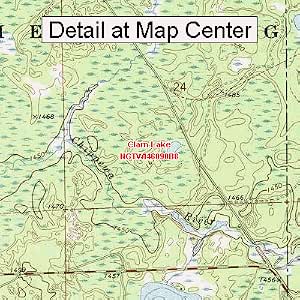 Amazon.com : USGS Topographic Quadrangle Map - Clam Lake, Wisconsin ...