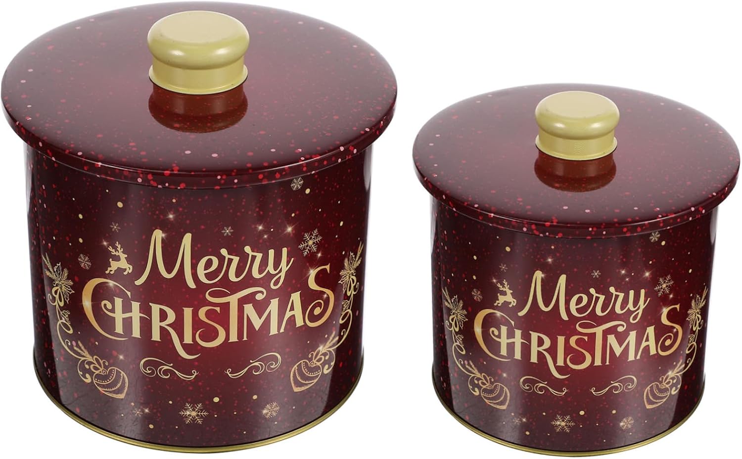 Cabilock 4 Piezas tarro de dulces de navidad guardián de azúcar tarro de té de navidad botaneros ...