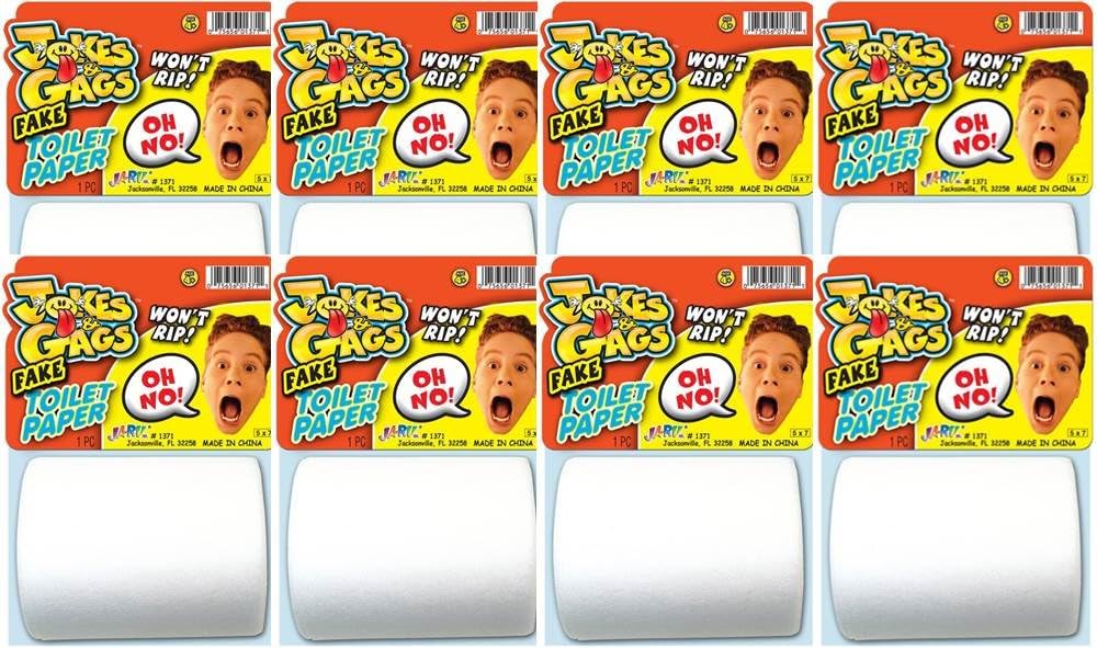 Amazon.com: Ja-Ru Jokes & Gags Fake Toilet Paper Bundle Pack : Toys & Games