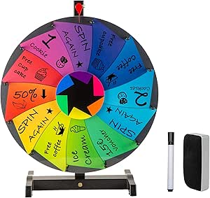 Spinning Wheel Game 48 cm Large - Prize Wheel of Fortune 18” Spin the ...