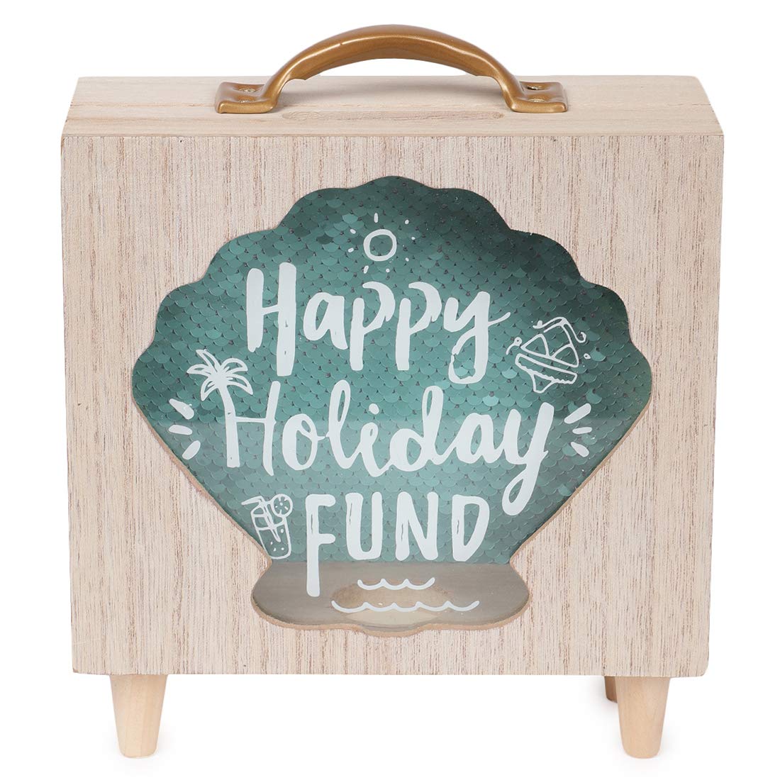 Chumbak Happy Holiday Fund Piggy Bank - Brown : Amazon.in: Home & Kitchen