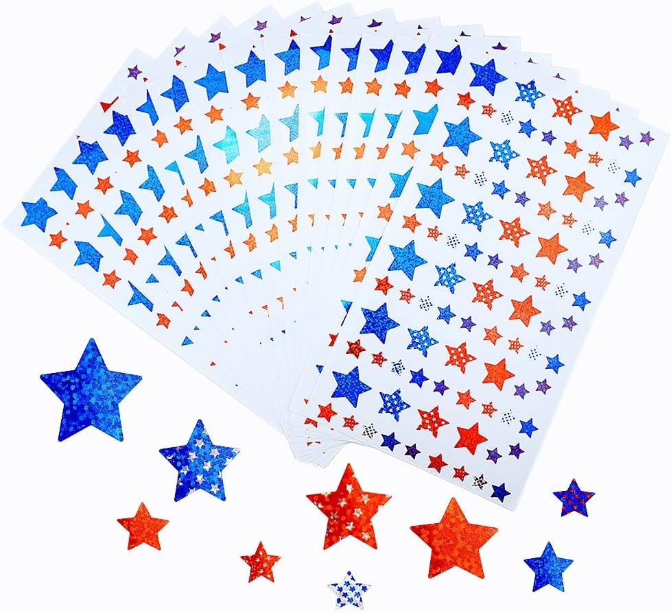 Amazon.com: MotiMind 240 Pcs Patriotic Sticker Independence Day 4th of ...