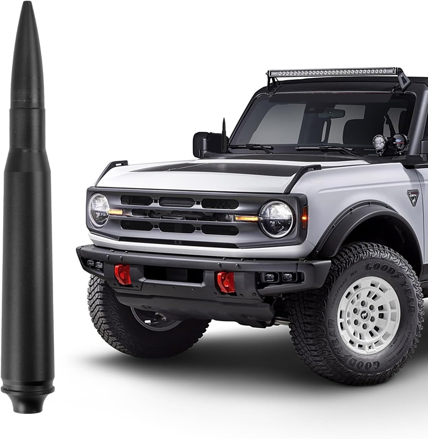 Amazon.com: TECTICO 5.7 Inches Bullet Style Antenna for Bronco, Short ...