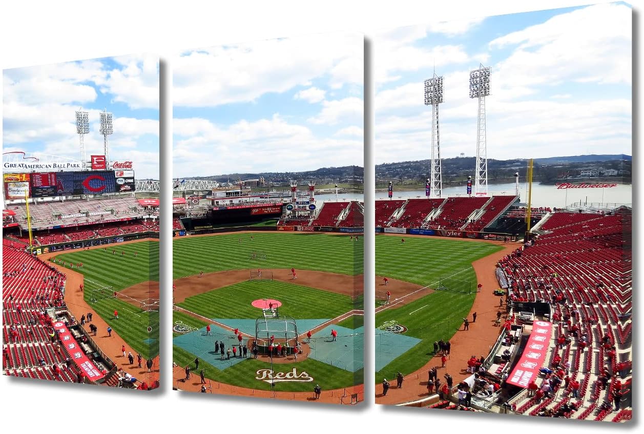 Amazon.com: Baseball Field Skyline Modern Wall Art Great American ...