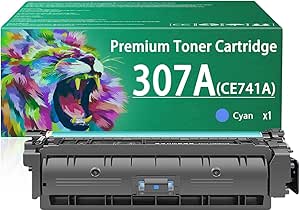 Amazon.com: 307A Toner Cartridge Compatible for HP 307A CE741A Cyan Toner Cartridges Work for HP ...