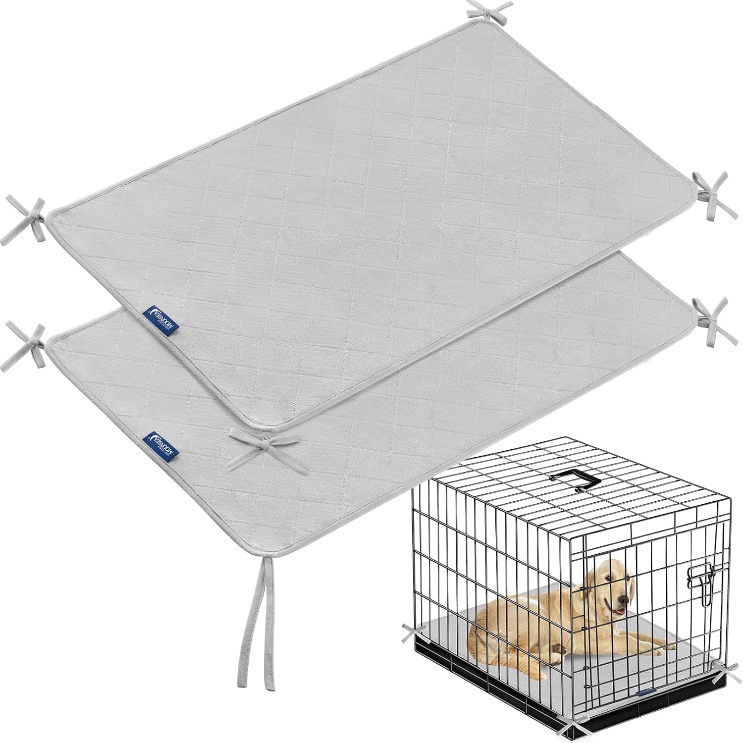 Amazon.com : Waterproof Dog Crate Mat with Rope 2 Pack (36’’X23 ...
