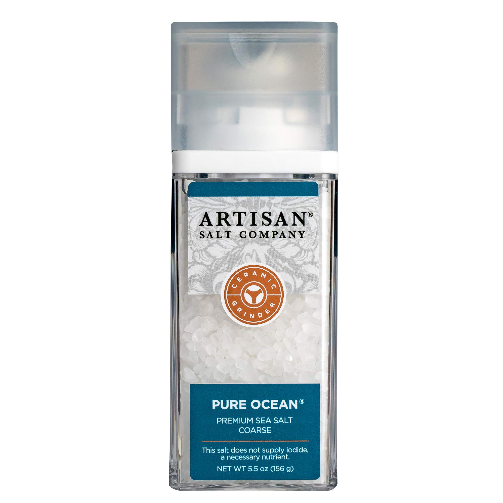 Amazon.com : SaltWorks Pure Ocean Premium, Coarse, Artisan Grinder Jar ...
