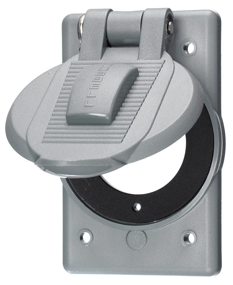 Wall Plates and Boxes, Weatherproof Covers, 1-Gang, for Small Flanged ...