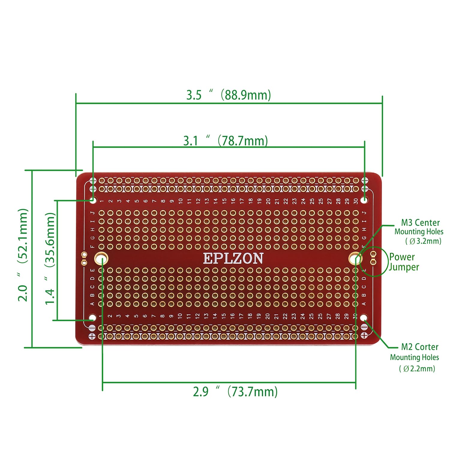 Snapklik.com : EPLZON Solderable Breadboard PCB Board Gold-Plated ...