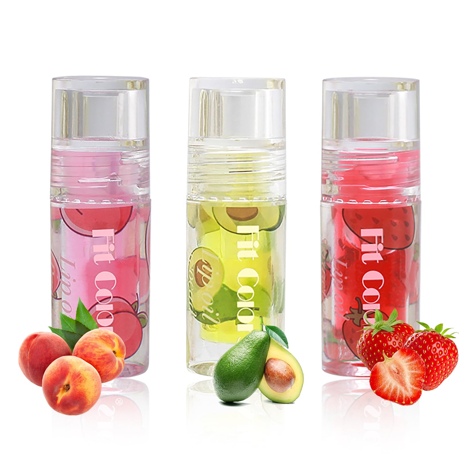 FantasyDay 3Pcs Lip Oil Set, No-Sticky Gloss Lip Balm Lip Care,Fruit ...