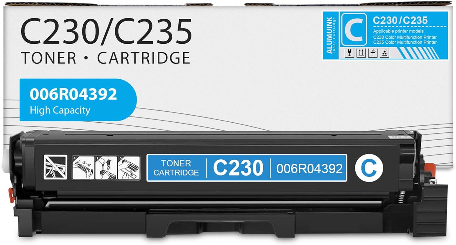 Amazon.com: ALUMUINK (With Chip) C230 C235 Cyan High-Yield Toner ...