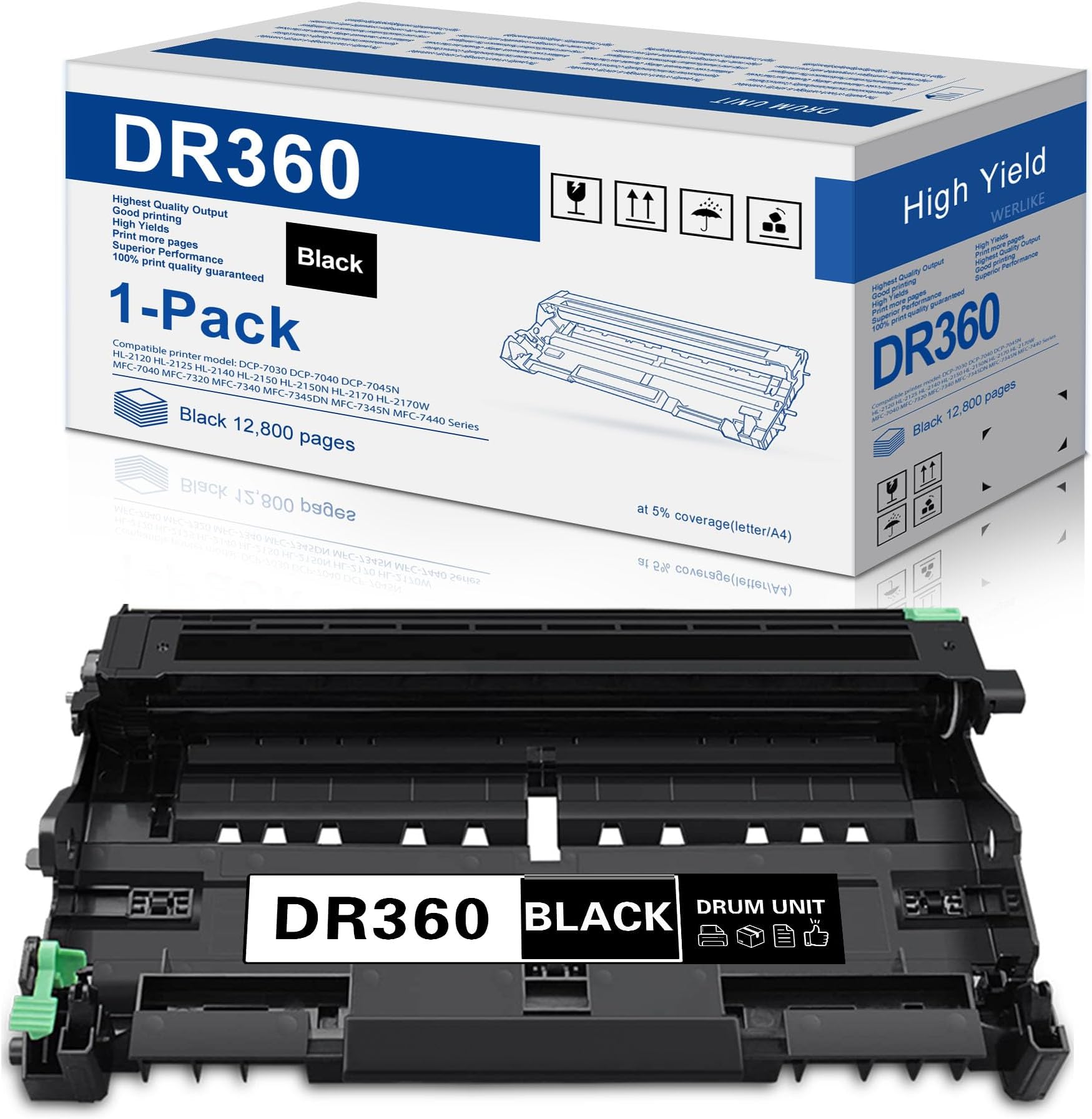 Amazon.com : 1 Pack DR720 DR-720 Black Drum Unit Compatible DR720 ...