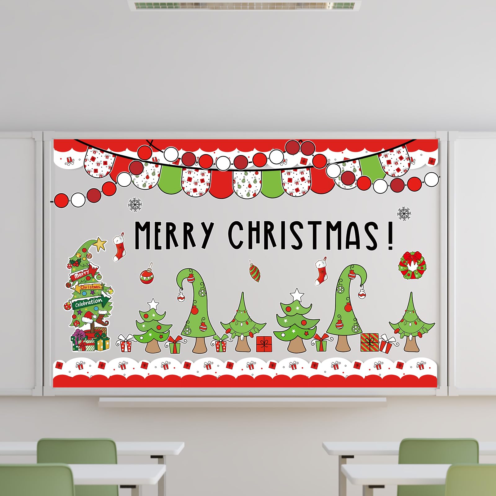 Snapklik.com : Whaline 94Pcs Merry Christmas Bulletin Board Decoration ...