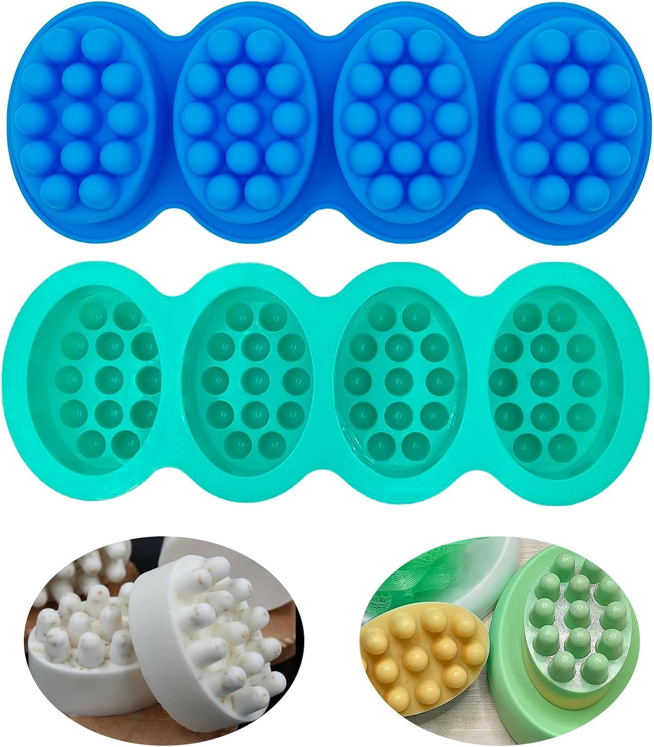 Amazon.com: WOOPSOO 2 Pcs Massage Soap Molds Massage Silicone Molds ...