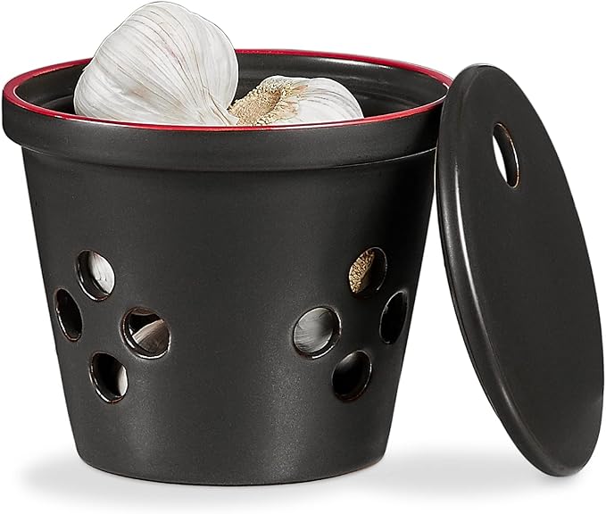 Amazon.com: ONEMORE Large Garlic Keeper for Counter, Garlic Holder ...