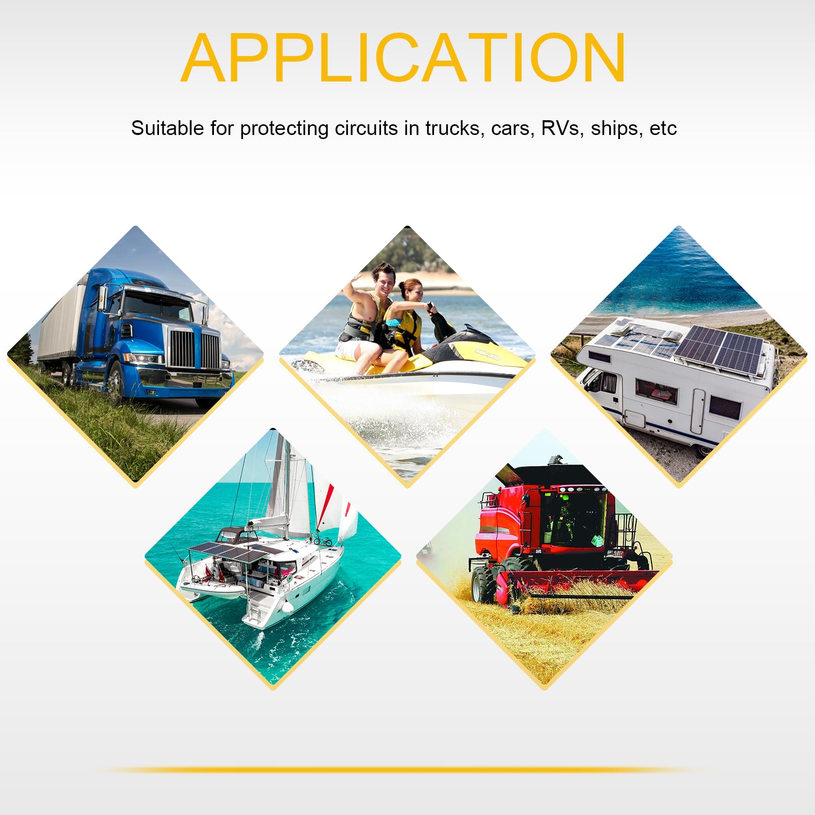 Snapklik.com : GLOSO Marine Rated Battery Fuse IPBF Ignition Protected