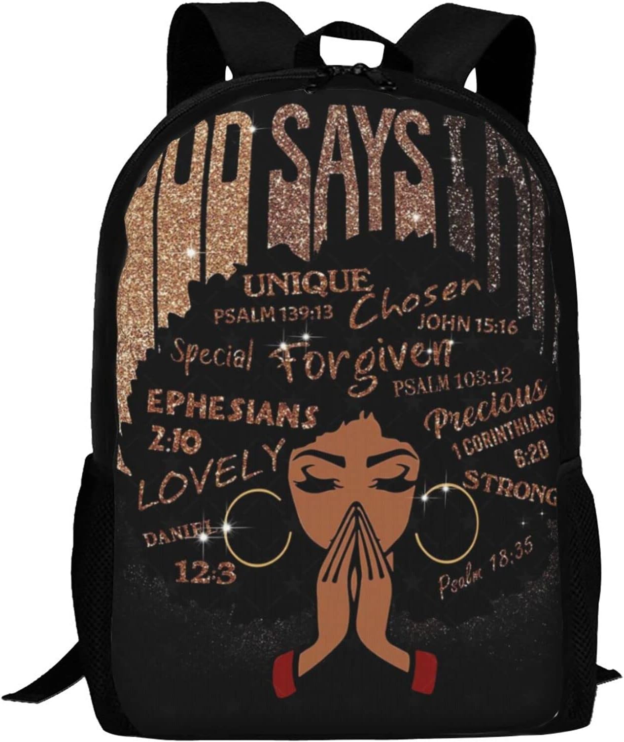 Amazon.com: GALIRVC Cute Black Women Afro Melanin Art Backpack African ...