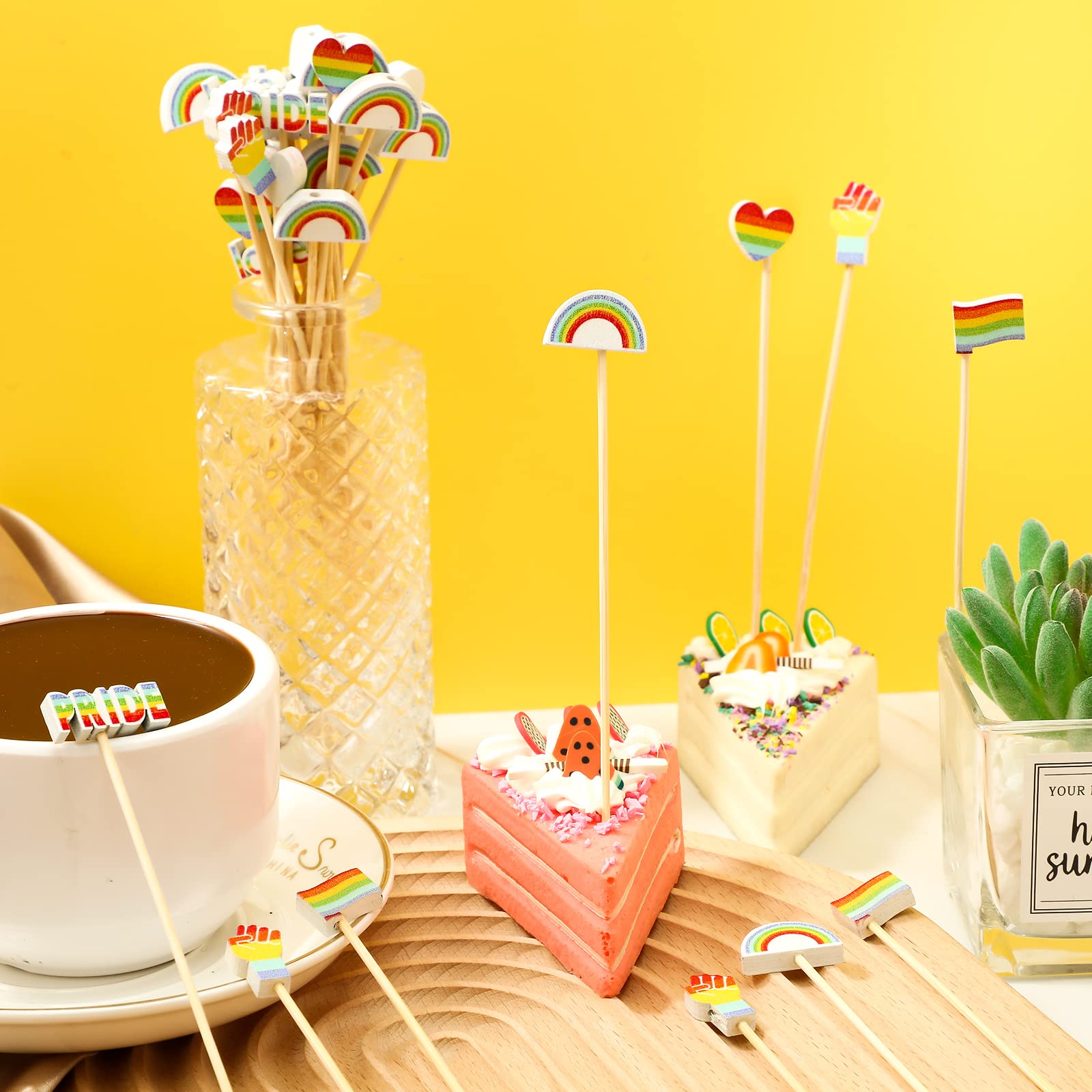 Snapklik.com : Rainbow Flag Toothpick Picks LGBT Tropical Cocktail ...