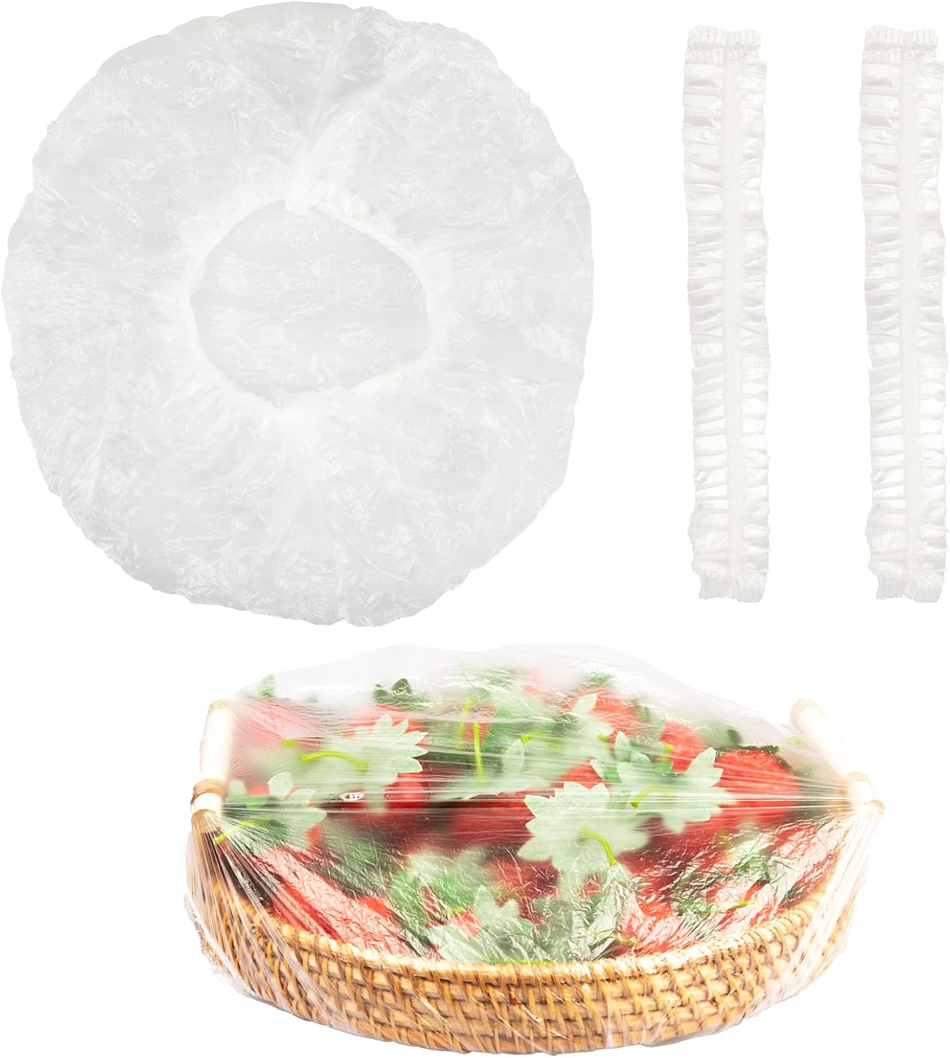 Amazon.com: FVVMEED 200 Pieces Disposable Food Storage Covers Shower ...