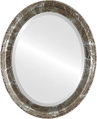Amazon.com: Spinner Floro Aged Bronze Oval Mirror | Oval Wall Mirror in ...
