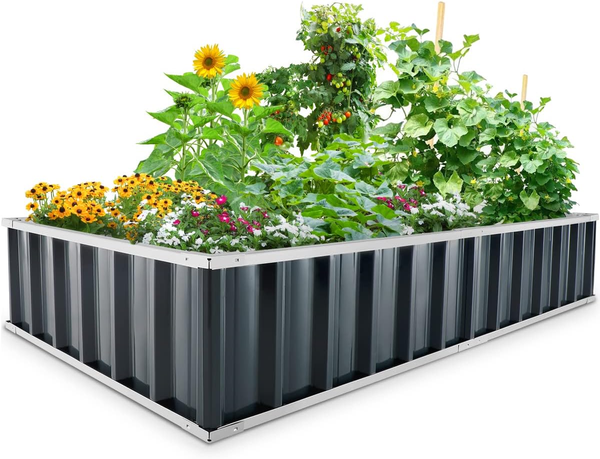 Amazon.com: Keter Vista Modular Raised Garden Bed, Durable Outdoor ...