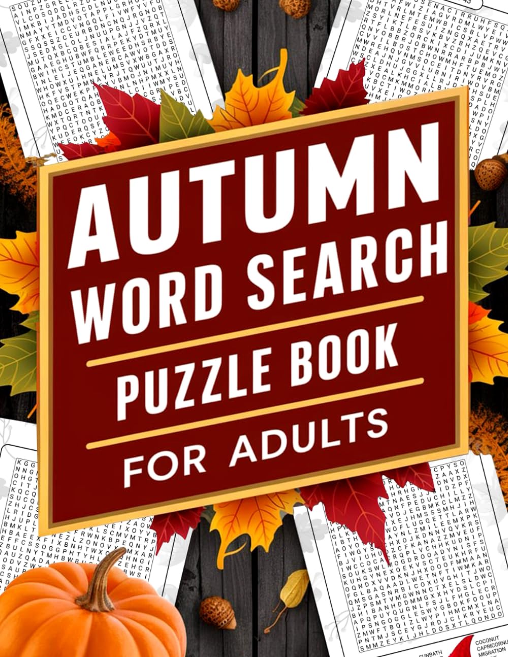 Autumn Word Search Puzzle Book for adults: Publisher, M.H ...