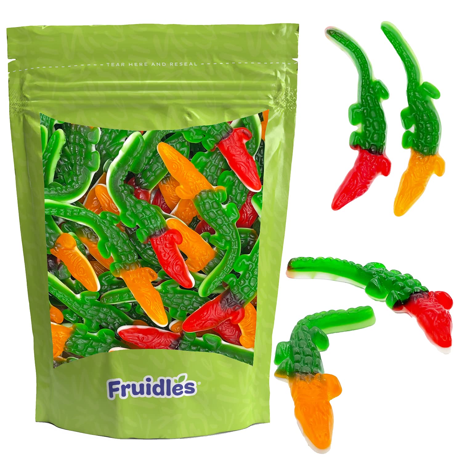 Amazon.com : Fruidles Crocodiles Gummi Candy, Delicious Multicolor ...