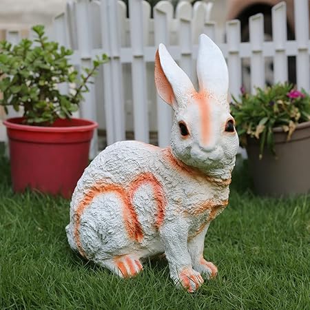 Wonderland Polyresin Rabbit with Carrots Statue For Home Decor, Kids ...