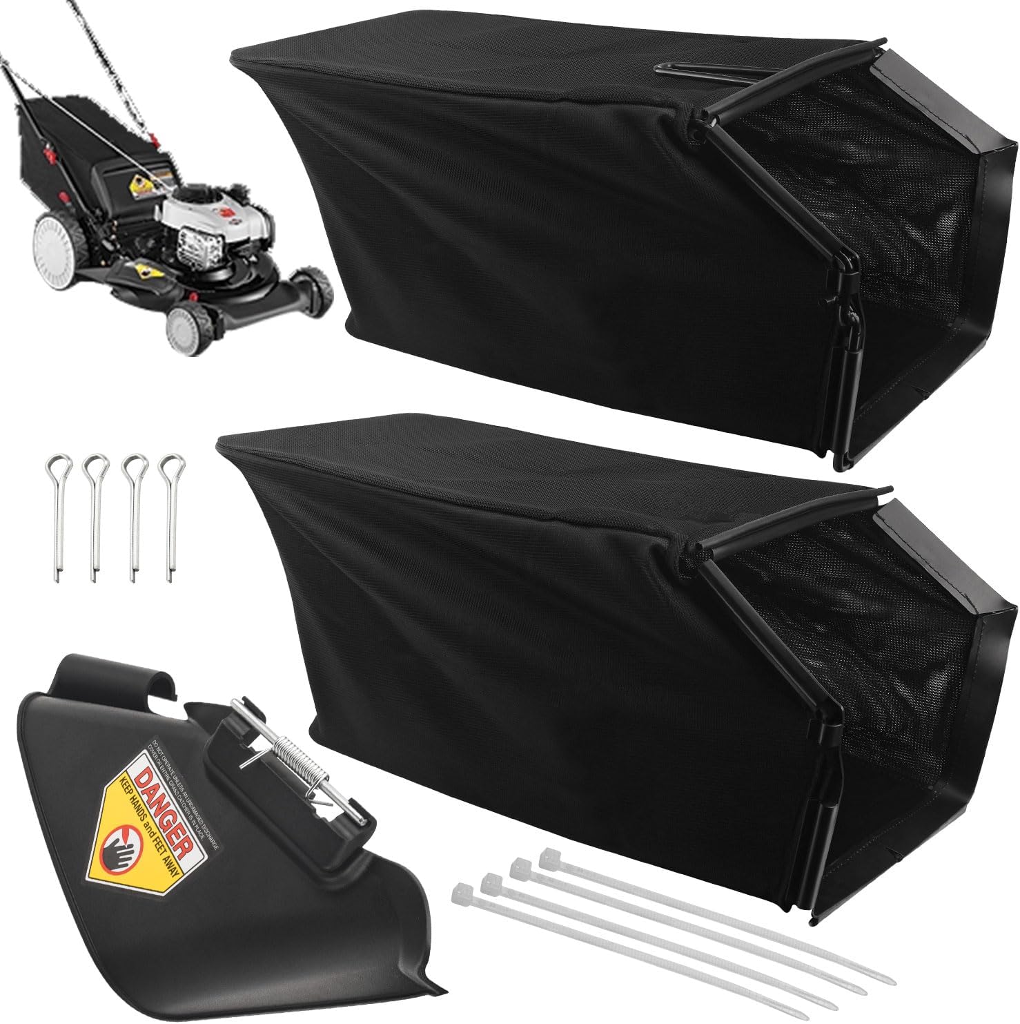 Amazon.com : Lawn Mower 964-04154 Grass Bag Frame Set & 731-07131 Side ...