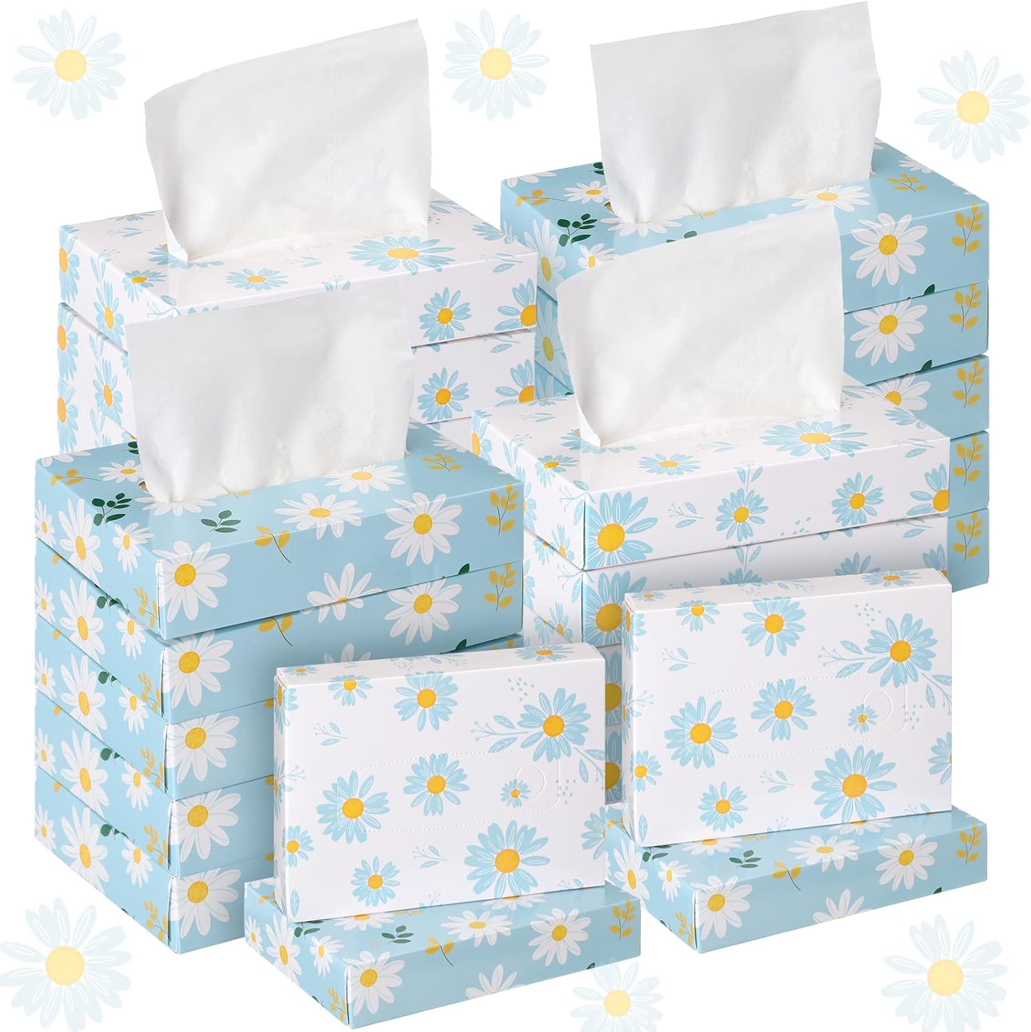 Amazon.com: Yinder 24 Packs 960 Sheets Tissue Cube Car Facial Boxes ...