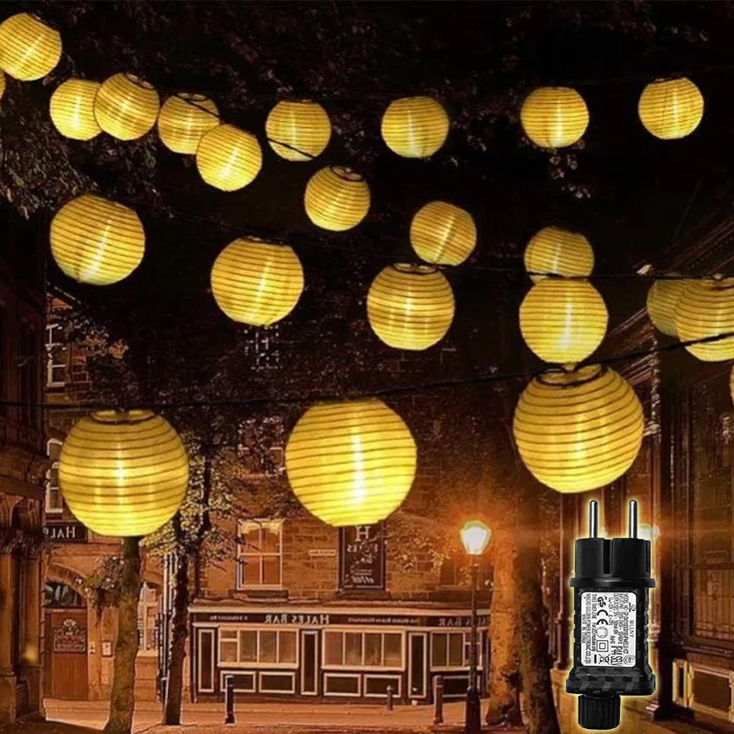Lampion Lichterkette Strom