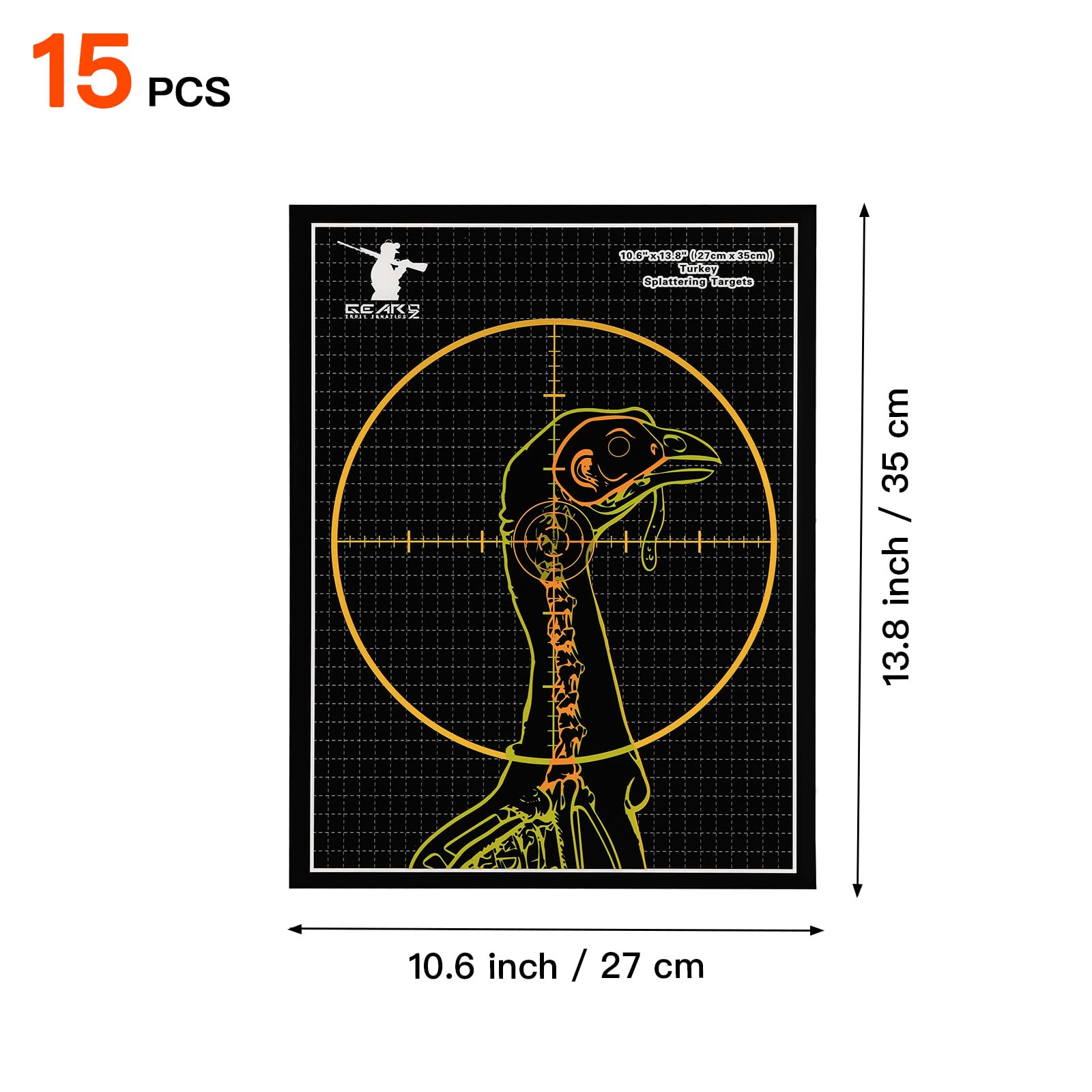 Snapklik.com : Splatter Turkey Targets, 15PCS 10.6" X138" Adhesive ...