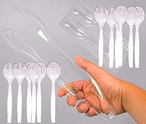 Amazon.com | 15 Count 10 1/2" Disposable Serving Utensils, Clear ...