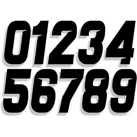 Amazon.com: Mx & ATV Number Plate Decals | Set of 3 Decals with Your ...