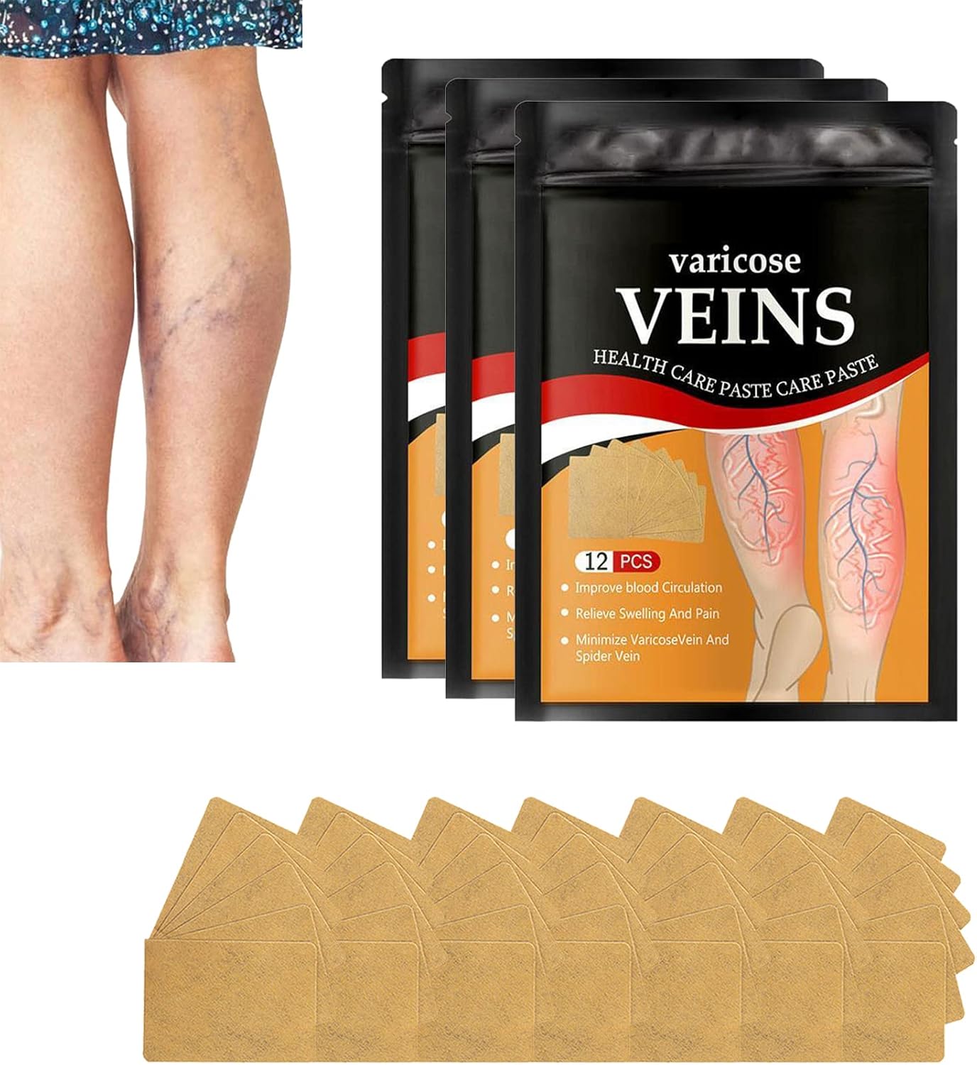 36 Adet Varis Yaması, Bacaklar için Varisli Damarlar, Örümcek Varis ...