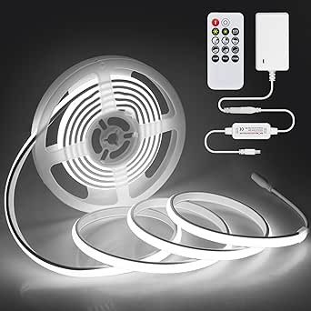Amazon.com: Samsion 10FT COB LED Rope Lights with Dimmer 24V Outdoor ...