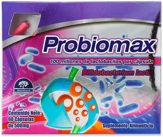 NATUTECH PROBIOMAX, 60 CAPSULAS DE 500 MG : Amazon.com.mx: Salud y ...