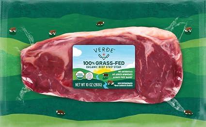 Amazon.com: Reduced Shelf Life, Verde Farms, Beef Strip Steak, Organic ...