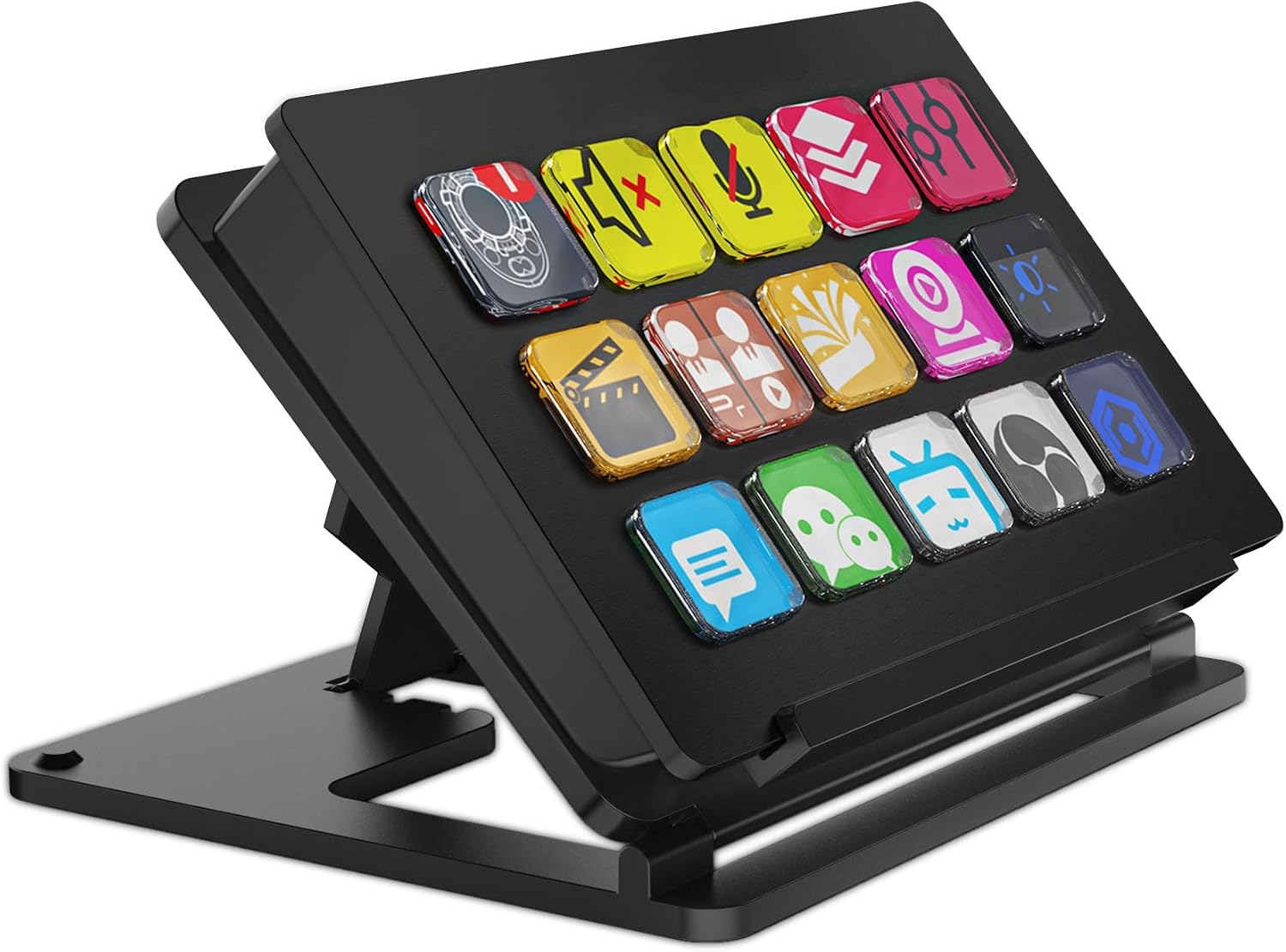 Macro Keyboard with Custom Key Symbols, 15-Key Programmable One-Handed ...
